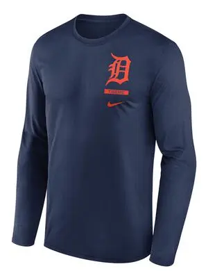 Nike Detroit Tigers Dri-fit Mlb Long-sleeve T-shirt - Blue