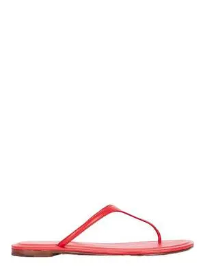 Polo Ralph Lauren Nappa Thong Flat Sandals - Ruby