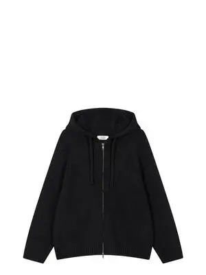 STUDIO TOMBOY Hooded Zip-up Sweater - Black