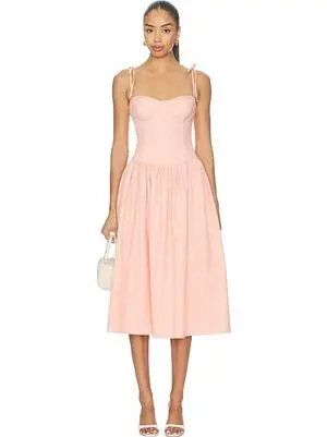 MORE TO COME Theresa Midi Corset Dress - Rose