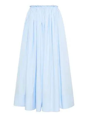 Gabriela Hearst Shiva Maxi Skirt In Sea Island Cotton - Light Blue