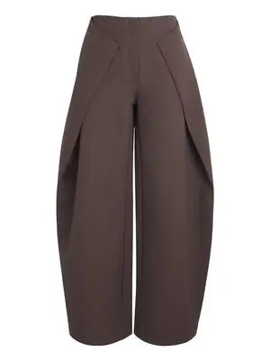 Cult Gaia Pleated Arden Barrel-leg Trousers - Brown