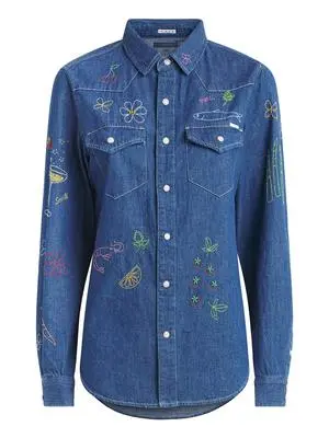 MOTHER Denim All My Exes Shirt - Blue