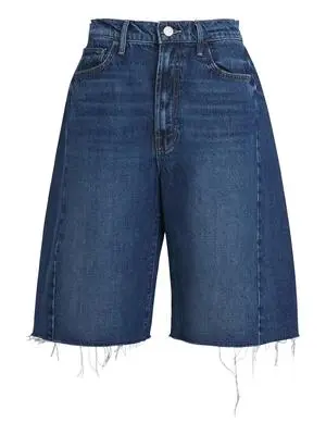 MOTHER The Half-pipe Denim Shorts - Blue
