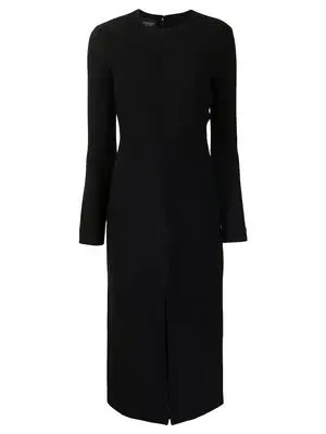 Giambattista Valli Long-sleeved Midi Dress - Black