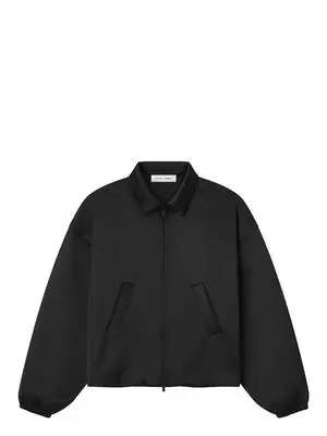 Fear Of God Bonded Satin Zip-up Bomber Jacket - Black