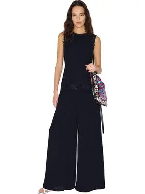 REFORMATION Zinnia Lace Two-piece Set - Black