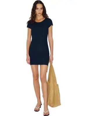 REFORMATION Pip Cotton Mini Dress - Blue