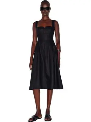 REFORMATION Roma Linen Dress - Black