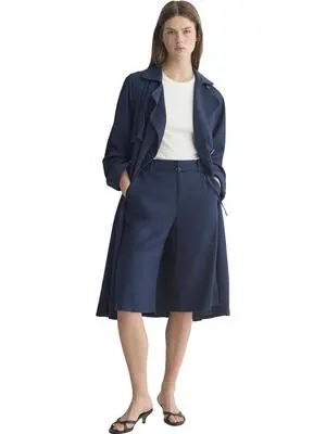 Everlane Long Tailored Stretch Linen Short - Navy
