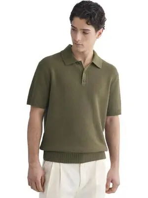 Everlane Seed Stitch Polo Sweater - Beech