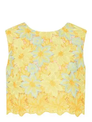 MILLY Alina Lace Sleeveless Top