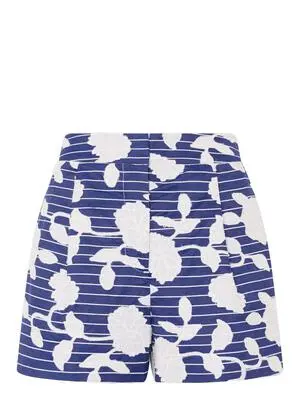 MILLY Amanda Floral Shorts - Blue/white