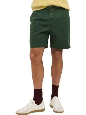 ALEX MILL Pull-On Cotton Shorts Faded Cypress