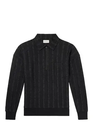 Oliver Peoples Lorimer Cotton-Blend Jacquard Sweater Black