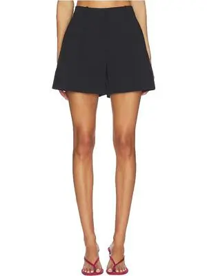 Theory Fluid Pleated Linen Shorts - Black