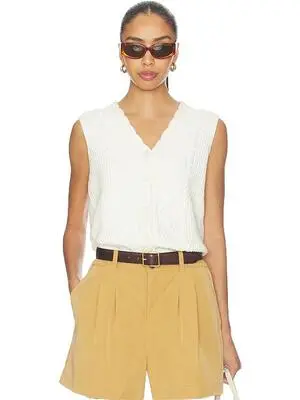 Varley Tatyana Cable Knit Vest Top - Egret