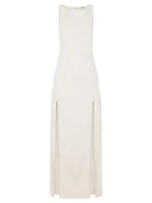 Staud Linen-blend Maxi Dress - Neutrals