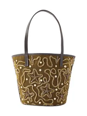 Staud Caro Embellished Tote Bag - Metallic