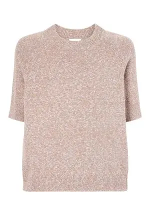 Varley Cotton And Linen-blend T-shirt - Neutrals