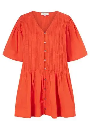 Sea Alberte Cotton Mini Dress - Orange