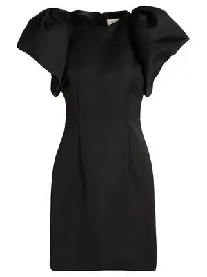 LEO LIN Dayna Satin Mini Dress Black