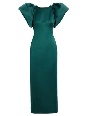 LEO LIN Lucinda Satin Maxi Dress Emerald