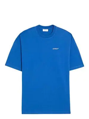 Off-White Printed Cottonjersey Tshirt - Blue