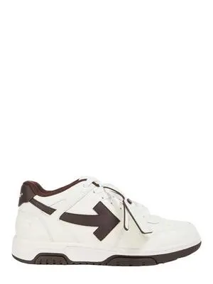Off-White Out Of Office Leather Sneakers - Chocolate