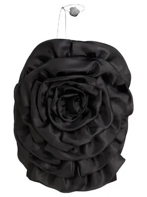 LEO LIN Bloom Rose Strapless Mini Dress - Black