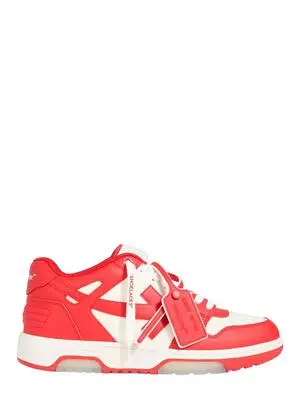 Off-White Out Of Office Leather Sneakers Red