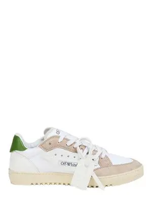 Off-White 5.0 Canvas, Leather And Suede Sneakers - White