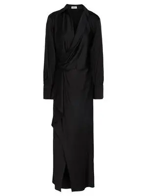 Simkhai Talita Wrap-effect Midi Dress - Black