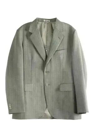AURALEE Check-pattern Wool Jacket