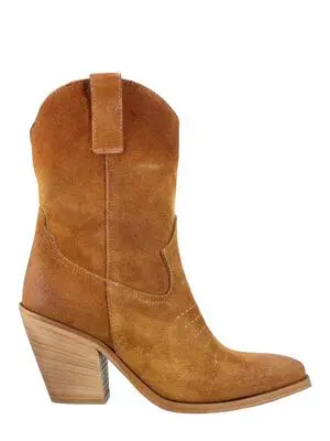 JE T'AIME MILANO|WOMAN Suede Western Boots - Brown