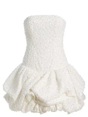 Aje Juniper Pearl-embellished Lace Mini Dress - Ivory