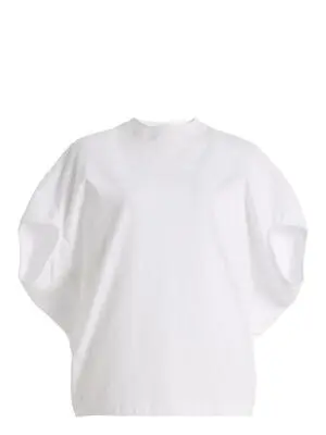 AGOLDE Souline Cotton T-shirt With Cap Sleeves - White