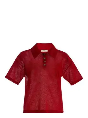 SIEDRES Leo Jersey Polo Shirt - Red