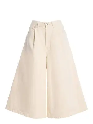 AGOLDE 80's Denim Gaucho Shorts - Yellow
