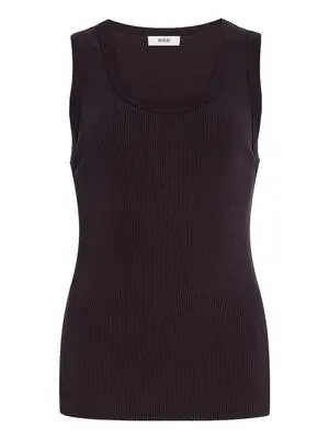 AGOLDE Poppy Cotton-blend Ribbed Tank Top - Purple