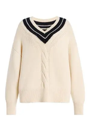 NILI LOTAN Suneel Cotton-cashmere Sweater - Ivory