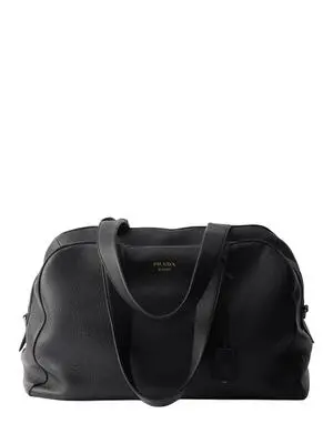 Prada Leather Duffle - Black