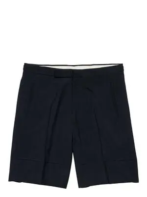 Prada Mohair And Wool Bermuda Shorts - Navy
