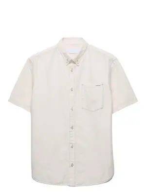 Prada Short-sleeved Chambray Shirt - Ecru