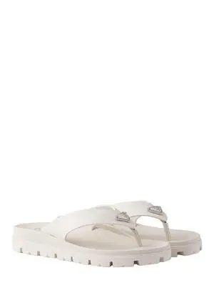 Prada Rubber Thong Sandals - Panama