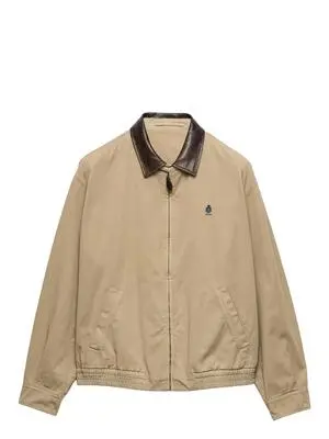 Prada Cotton Jacket With Leather Details - Cord