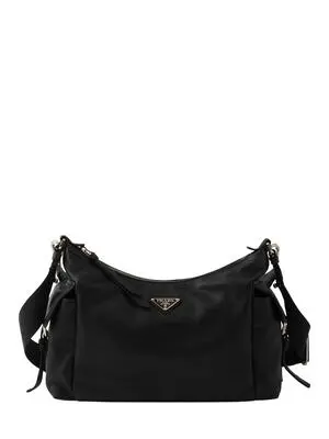 Prada Nappa Leather Handle Bag - Black