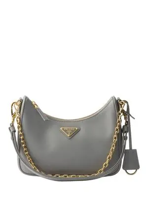 Prada Re-Edition Mini Saffiano Leather Bag Cloudy Gray