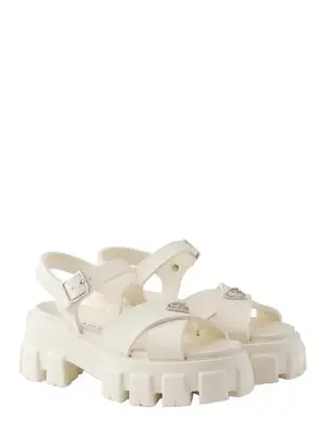 Prada Monolith Rubber Sandals - Ivory