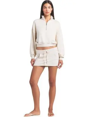 SKIMS Drapey French Terry Mini Skirt - Buff